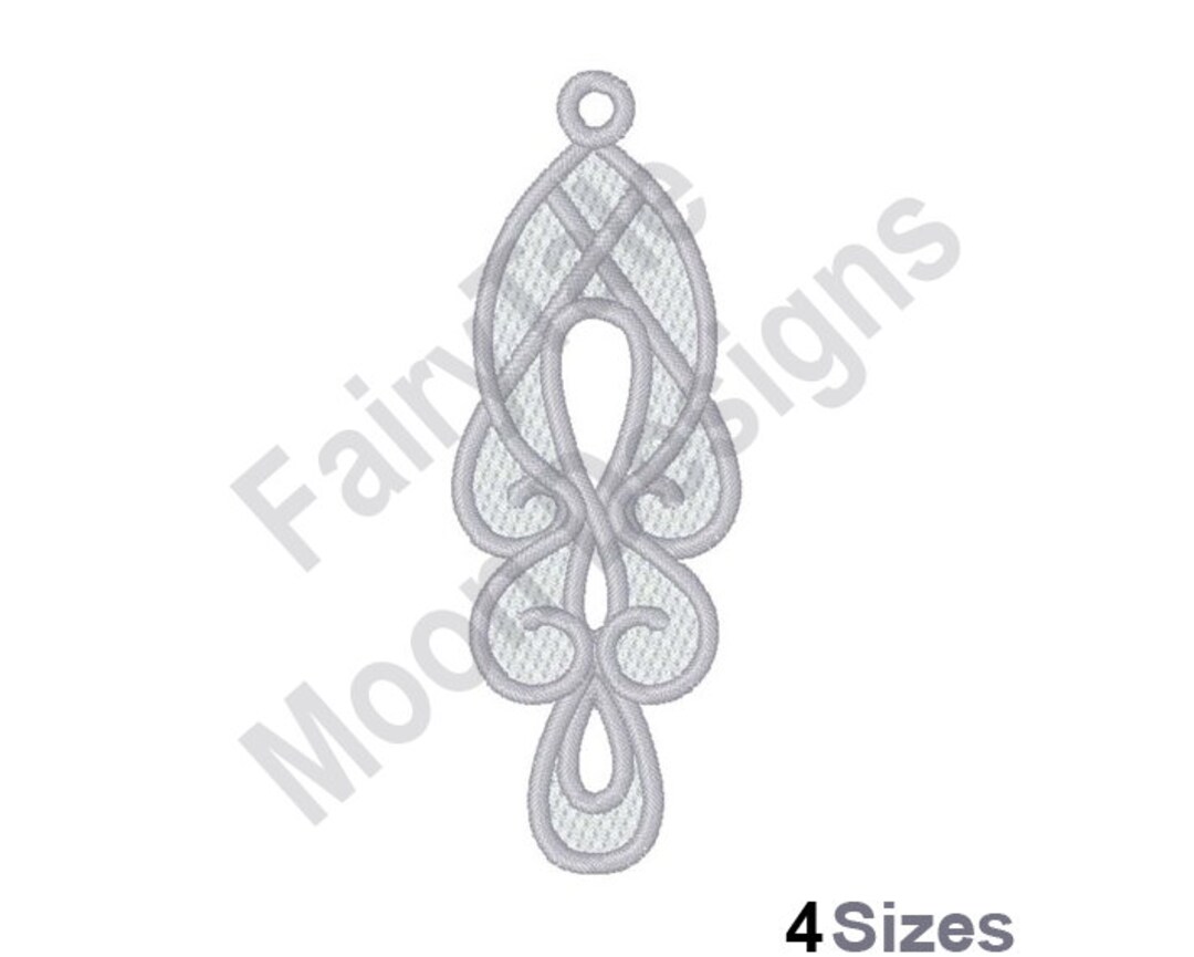 FSL Earring - Machine Embroidery Design, Freestanding Lace Earring ...