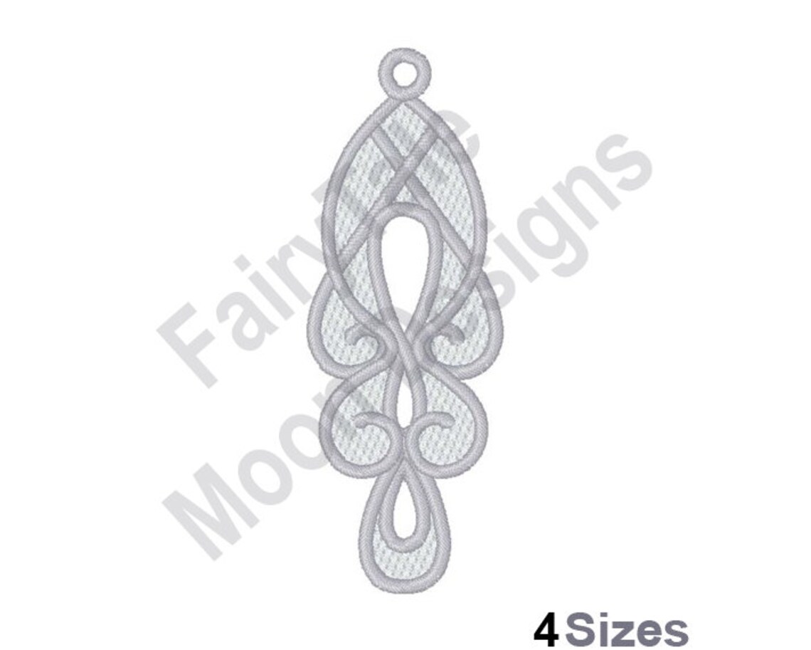 FSL Earring Machine Embroidery Design Freestanding Lace - Etsy