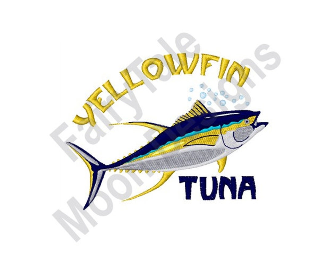 Tuna - Machine Embroidery Design, Yellowfin Tuna Embroidery Pattern ...