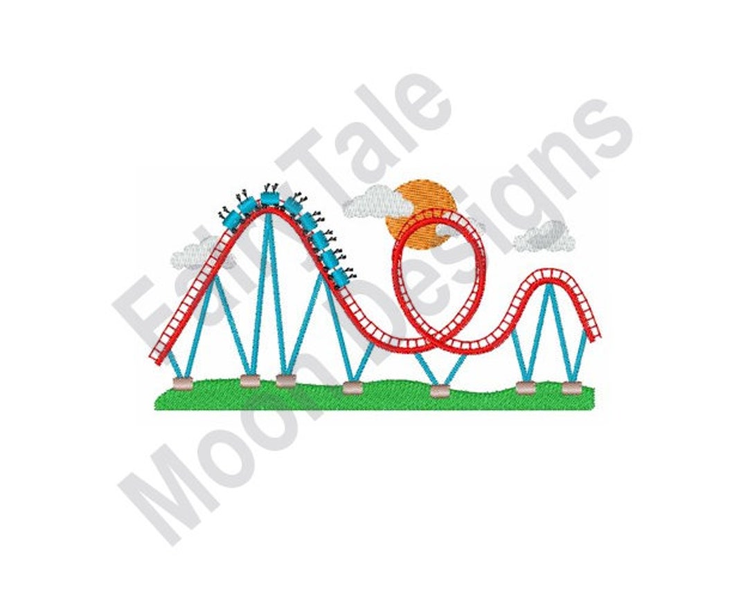 Roller Coaster - Machine Embroidery Design, Amusement Ride Embroidery ...