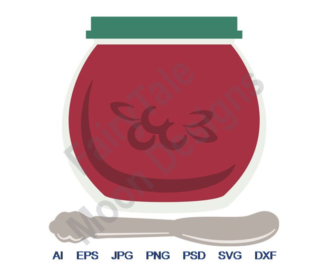 Jam Jar Svg, Dxf, Eps, Png, Jpg, Vector Art, Clipart, Cut File ...