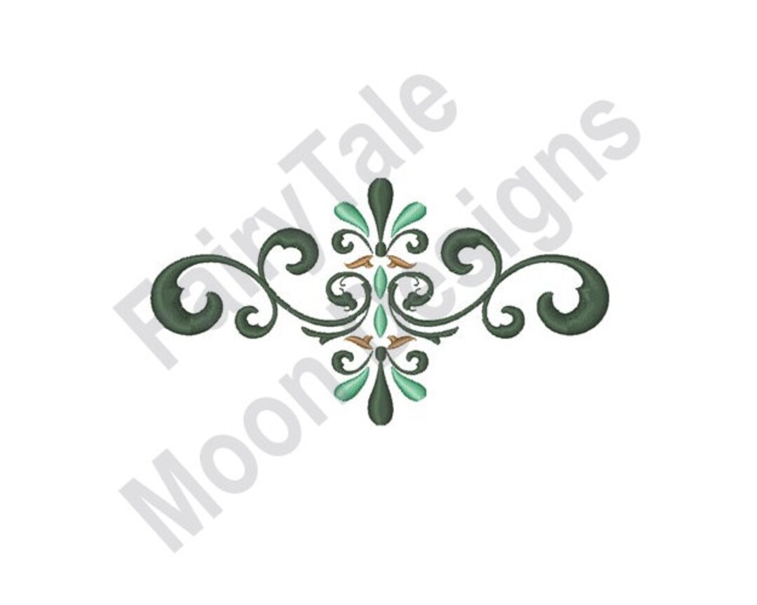 Vintag Flourish Ornament - Machine Embroidery Design, Floral ...