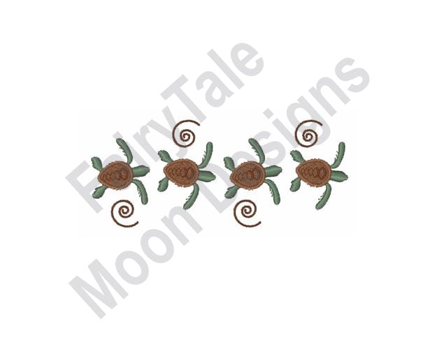 Sea Turtle Border - Machine Embroidery Design, Sea Turtles Embroidery ...