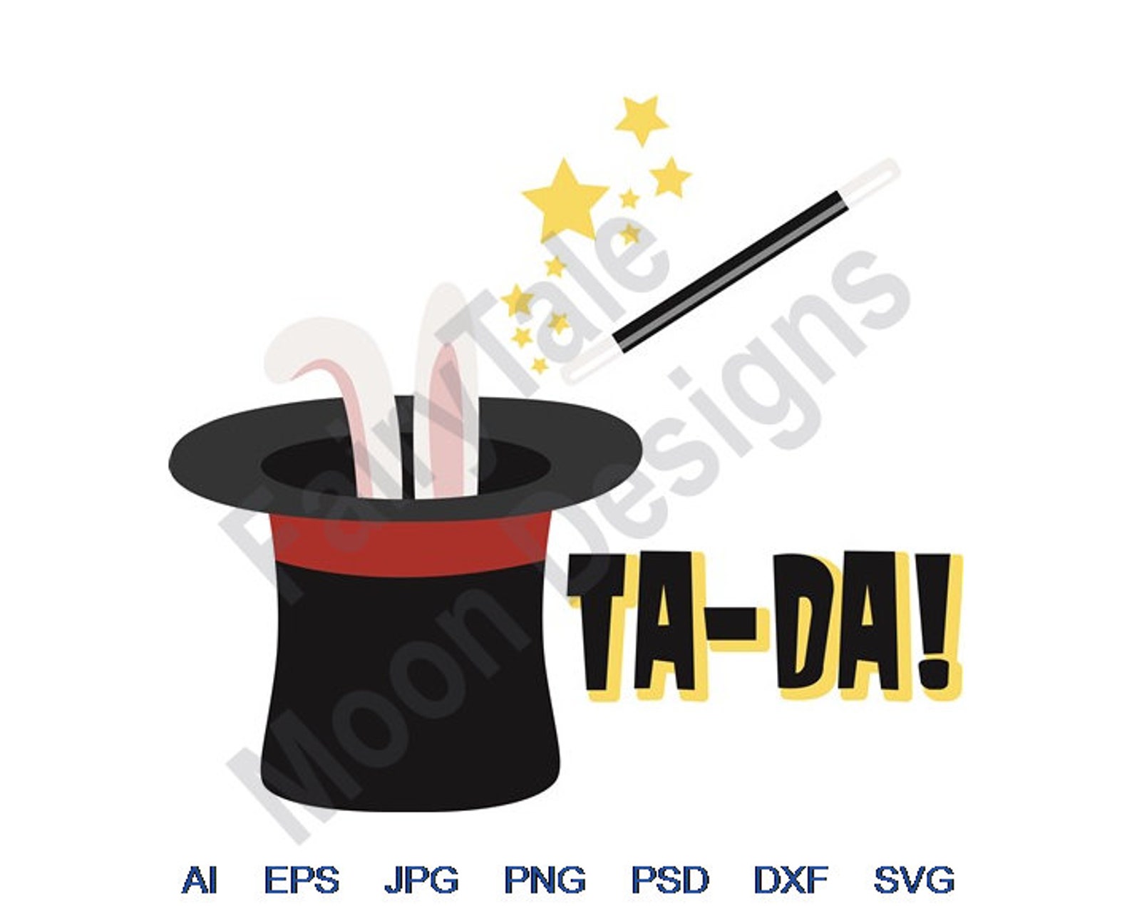 Ta Da Svg Dxf Eps Png Jpg Vector Art Clipart Cut - Etsy
