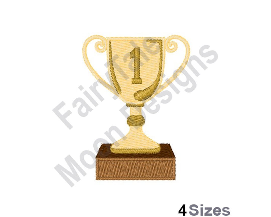 Winner Trophy - Machine Embroidery Design, First Place Award Embroidery ...