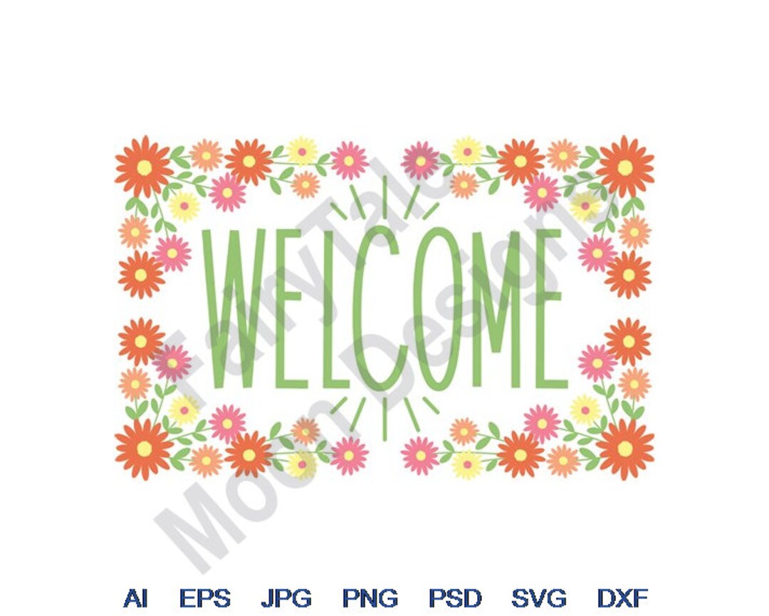 Welcome Daisies Svg, Dxf, Eps, Png, Jpg, Vector Art, Clipart, Cut File ...