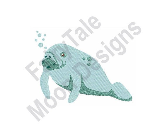 Sea Cow Machine Embroidery Design Seacow Embroidery - Etsy
