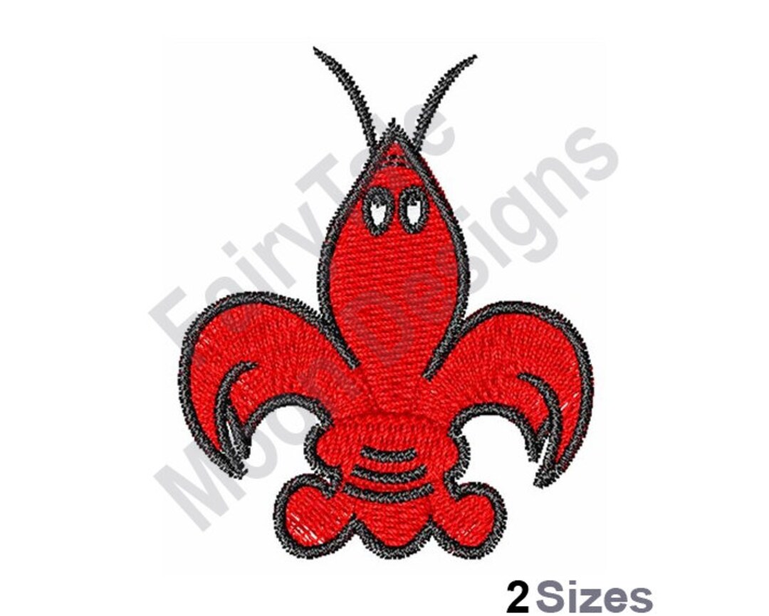Cajun Crab Machine Embroidery Design, Louisiana Crayfish Embroidery ...