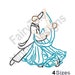Ballroom Dancers - Machine Embroidery Design, Dancing Couple Outline ...