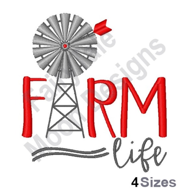 Farm Embroidery Design - Etsy