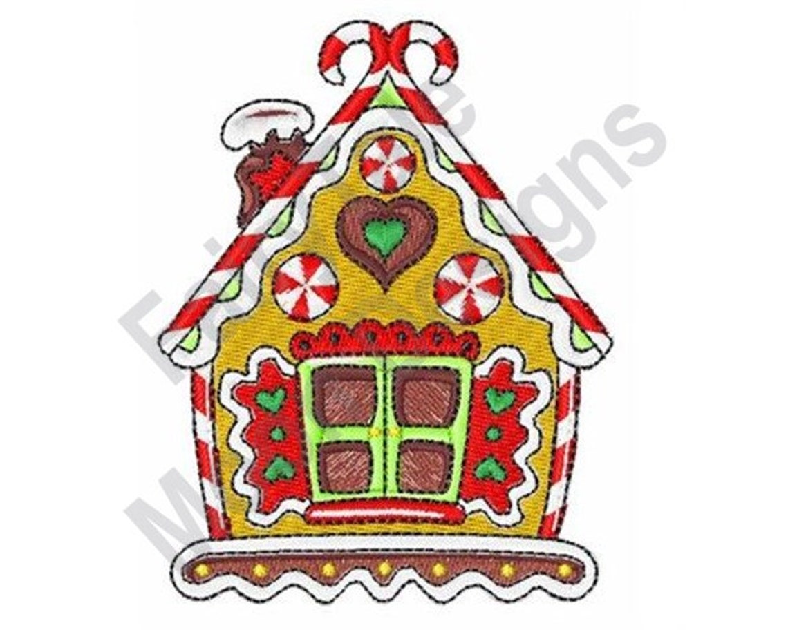 Gingerbread Home Machine Embroidery Design Christmas House - Etsy