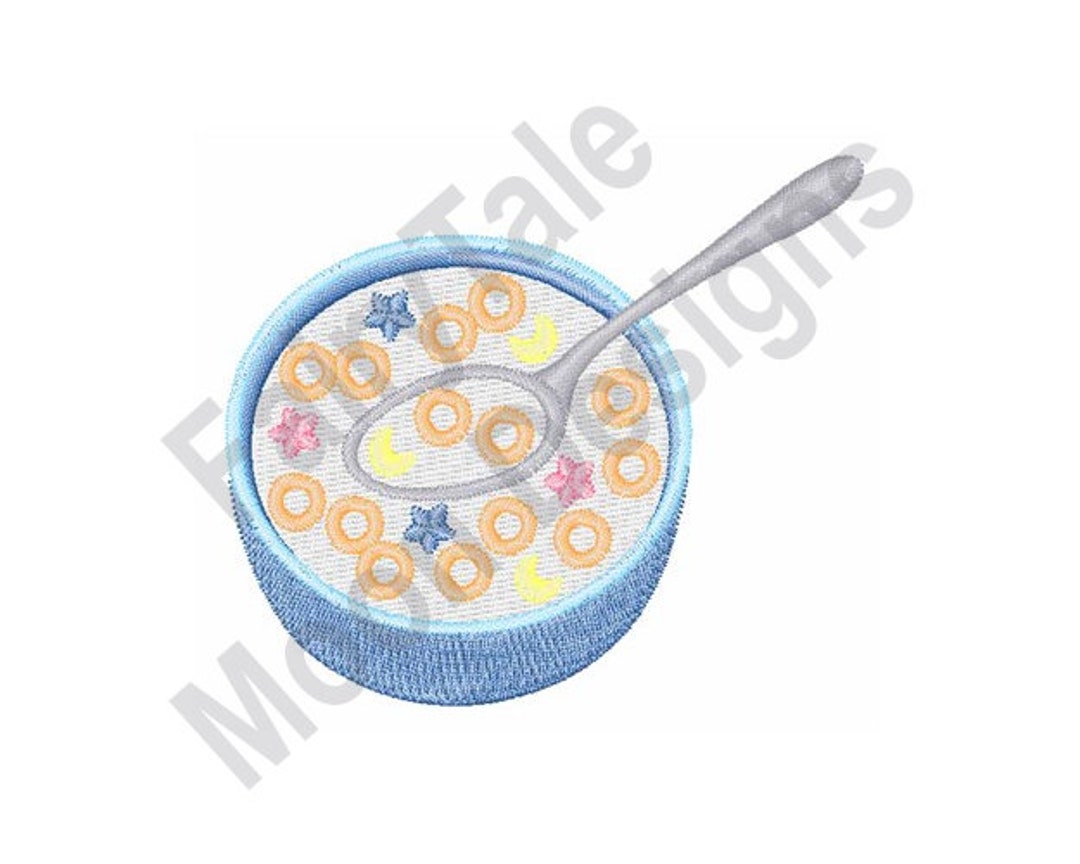 Cereal Bowl - Machine Embroidery Design, Cereal Breakfast Embroidery ...