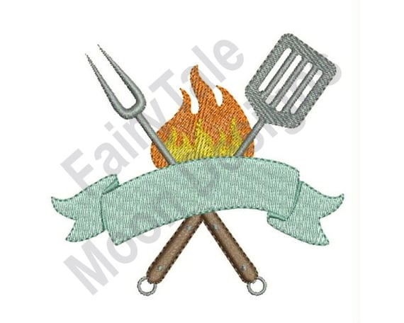 Grilling Tools Machine Embroidery Design Grilling Spatula - Etsy