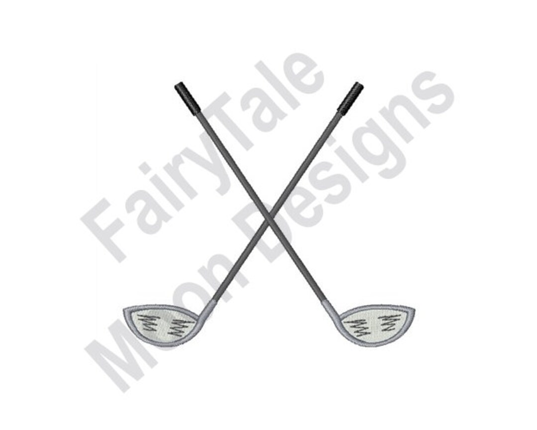 Crossed Clubs - Machine Embroidery Design, Golf Clubs Embroidery ...