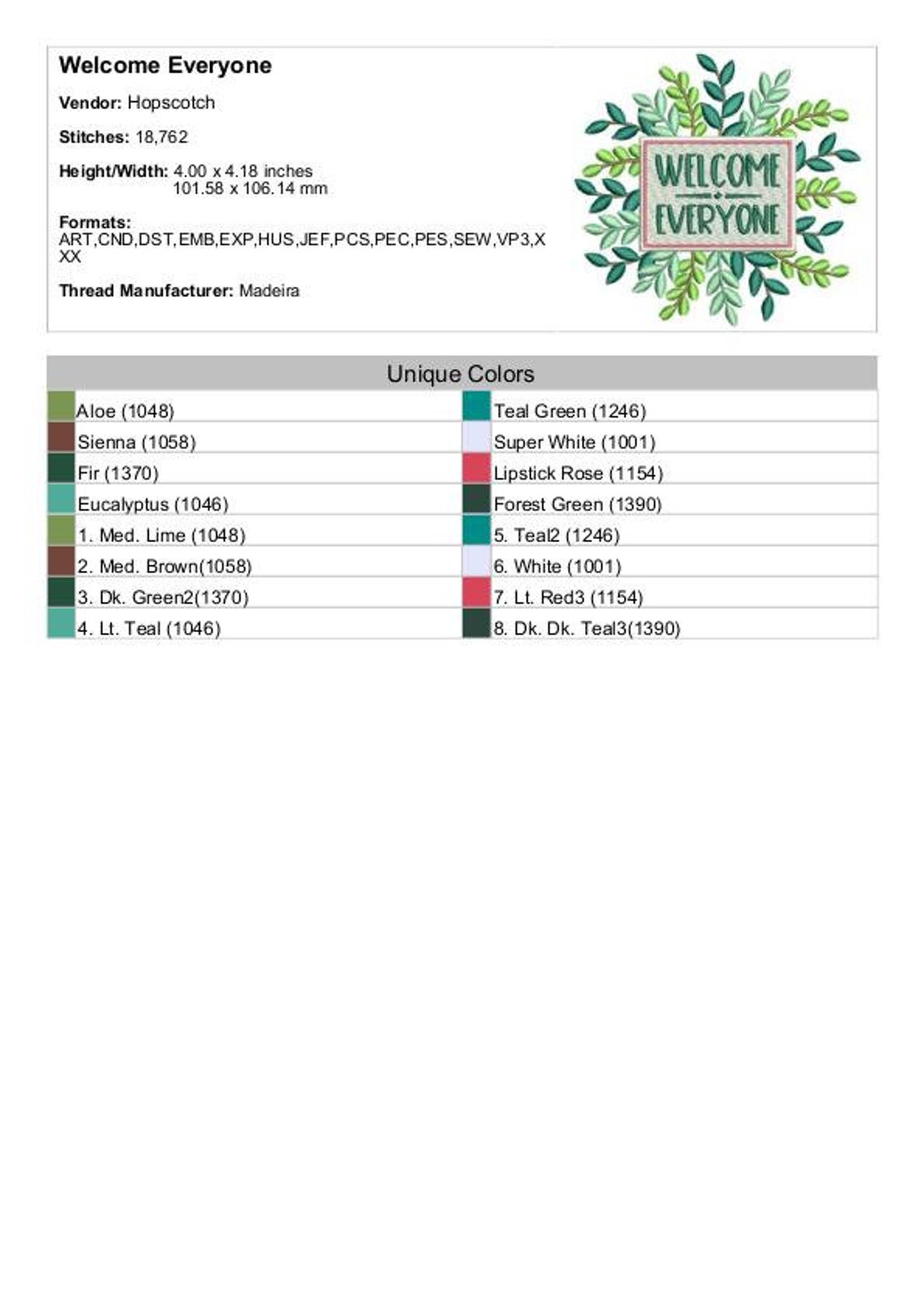 Laurel Welcome Sign Machine Embroidery Design Welcome - Etsy