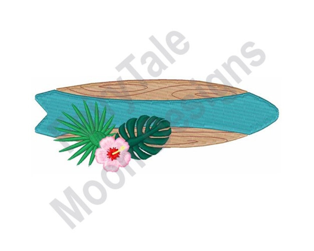 Beach Surf Board - Machine Embroidery Design, Vintage Surfboard ...