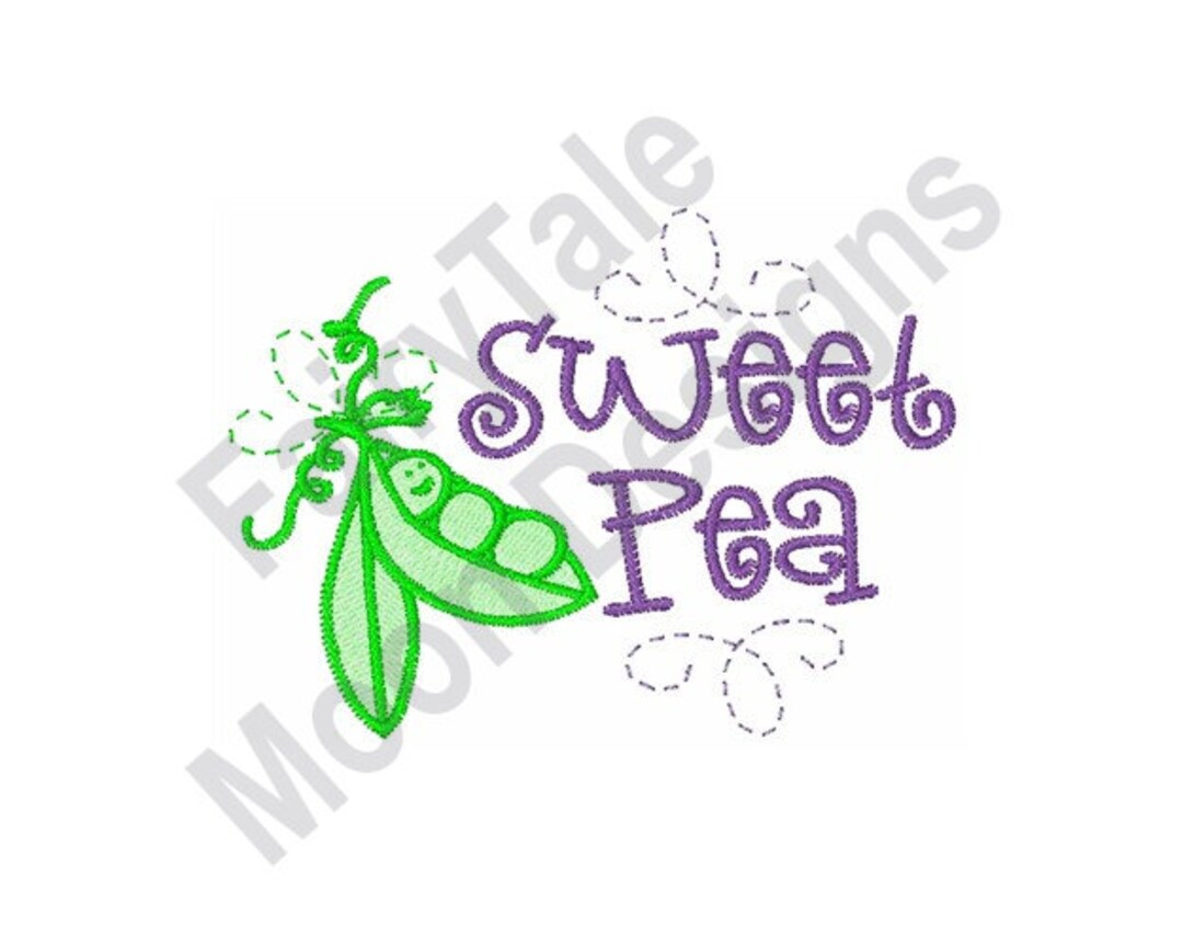 Sweet Peas Machine Embroidery Design, Pea Pod Embroidery Pattern ...