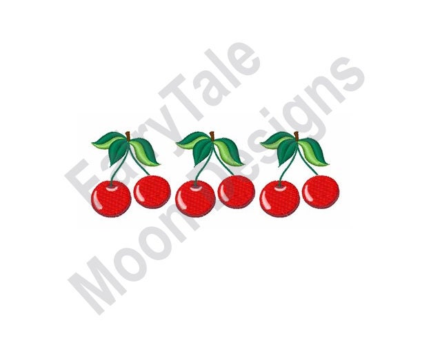 Cherries Border Machine Embroidery Design - Etsy