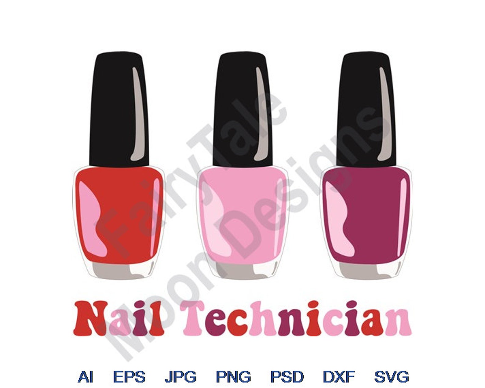 Nail Technician Svg Dxf Eps Png Jpg Vector Art - Etsy
