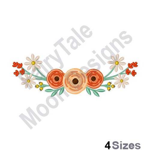 Flower Border Machine Embroidery Design Floral Border - Etsy