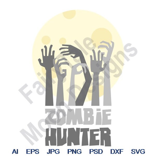 Zombie Hunter Svg - Etsy