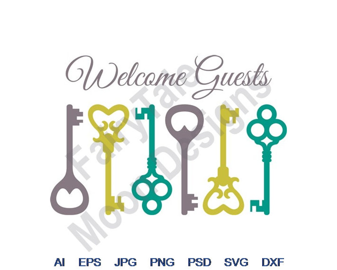 Welcome Guests Svg, Dxf, Eps, Png, Jpg, Vector Art, Clipart, Cut File ...
