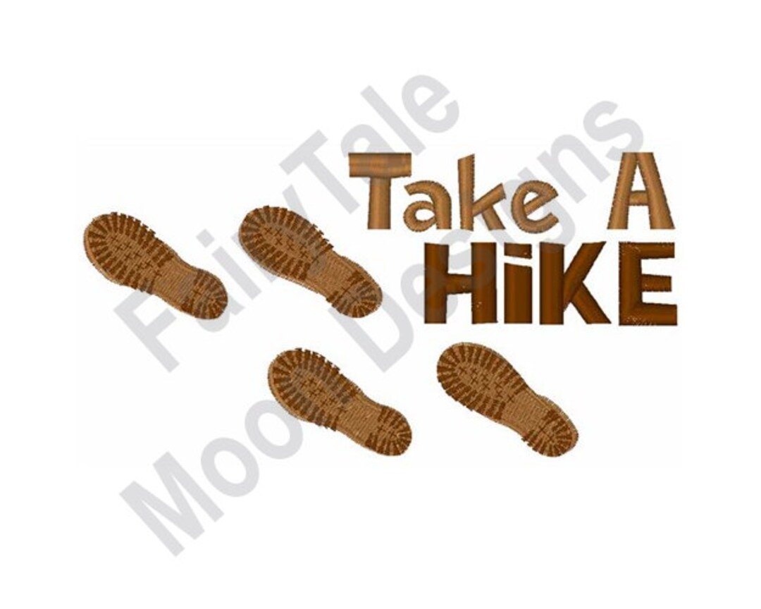 Take A Hike Machine Embroidery Design Boot Tracks - Etsy