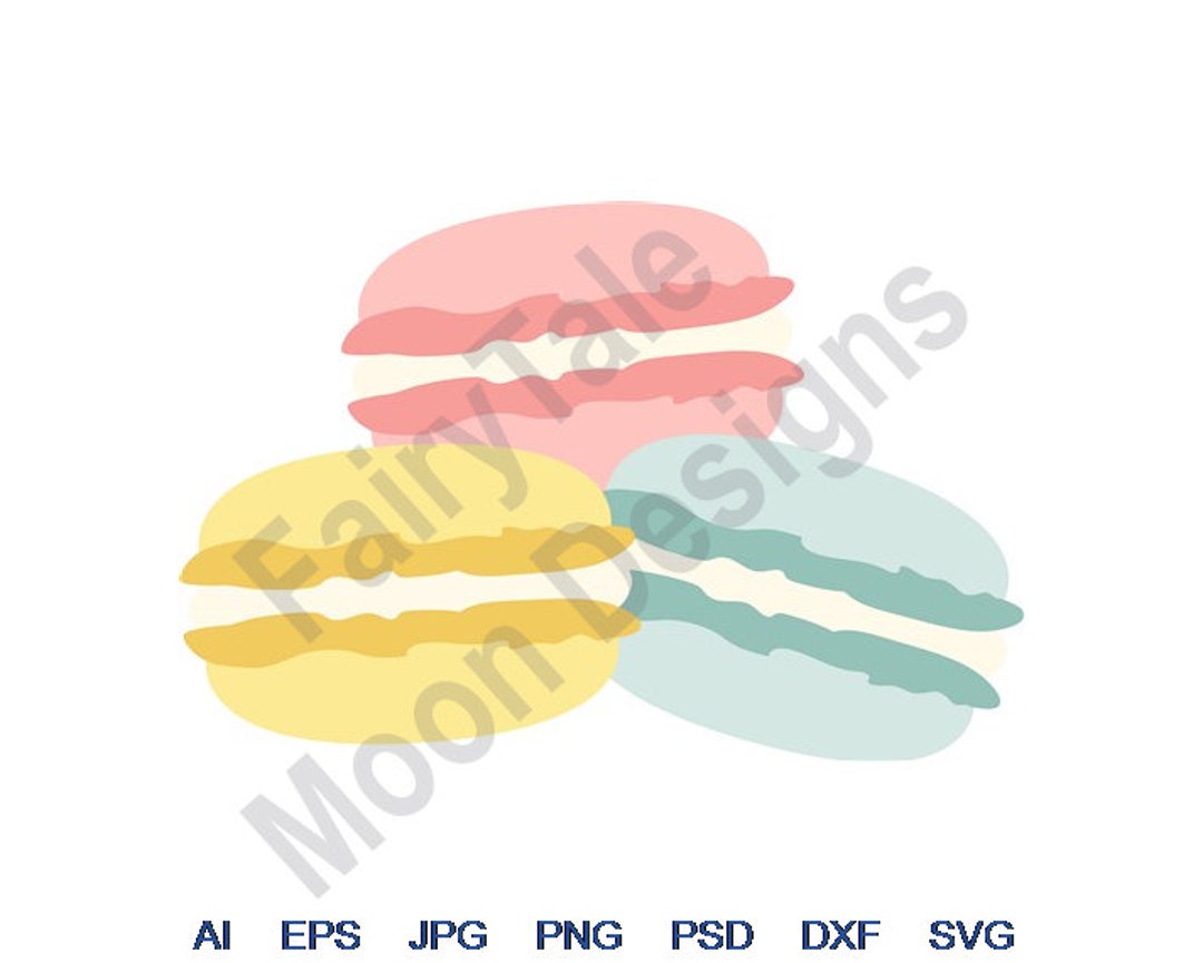 Macaroon Cookies - Svg, Dxf, Eps, Png, Jpg, Vector Art, Clipart, Cut ...