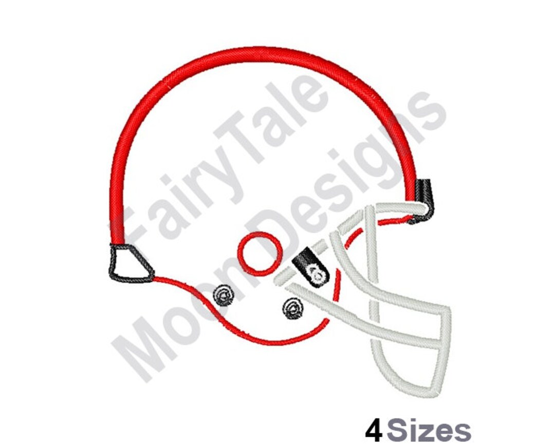 Football Helmet Outline - Machine Embroidery Design, Sports Game ...