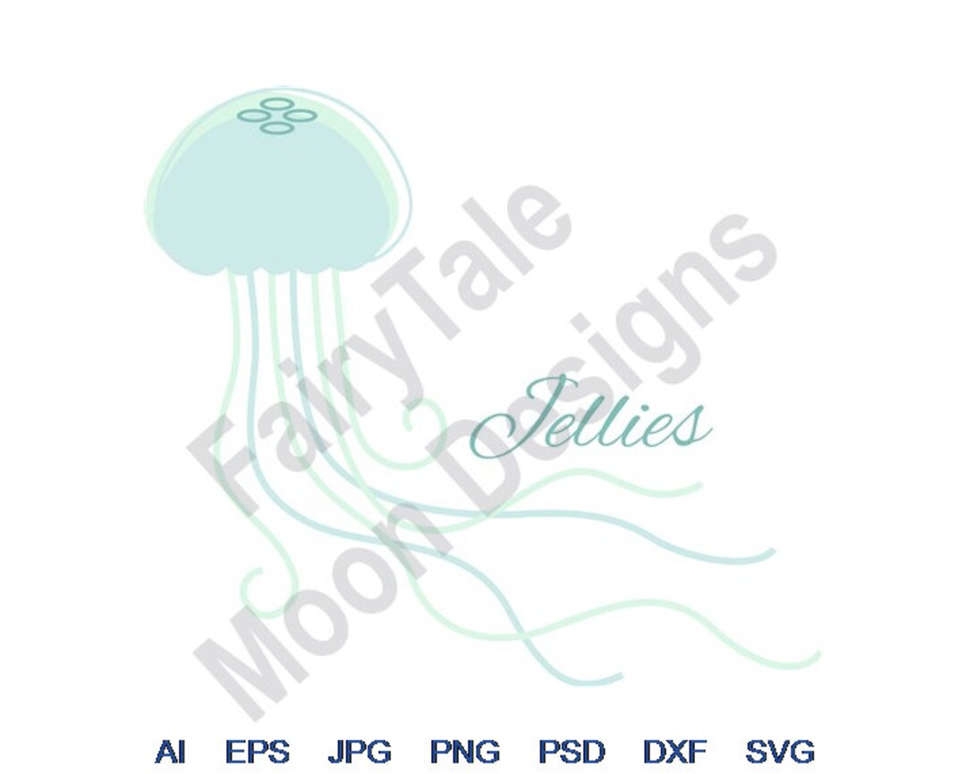 Jellies Svg, Dxf, Eps, Png, Jpg, Vector Art, Clipart, Cut File, Marine ...