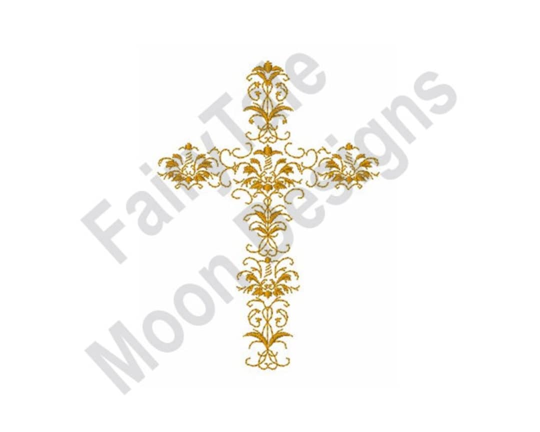 Fancy Cross - Machine Embroidery Design, Christian Cross Embroidery ...