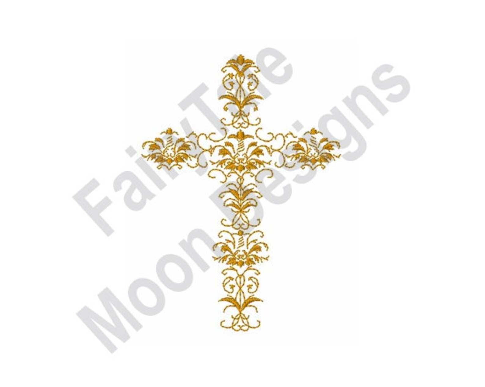 Fancy Cross Machine Embroidery Design Christian Cross - Etsy