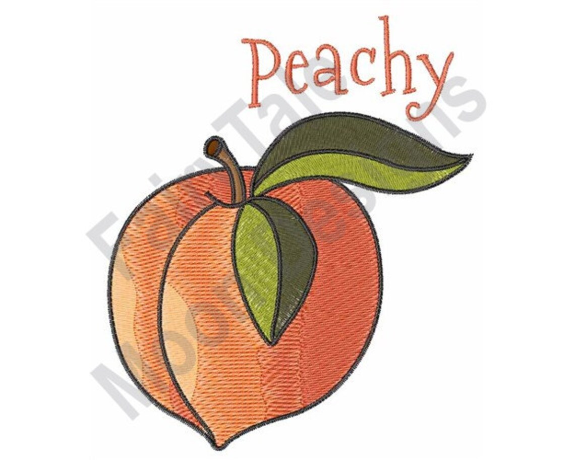 Peachy Machine Embroidery Design Peach Fruit Embroidery - Etsy