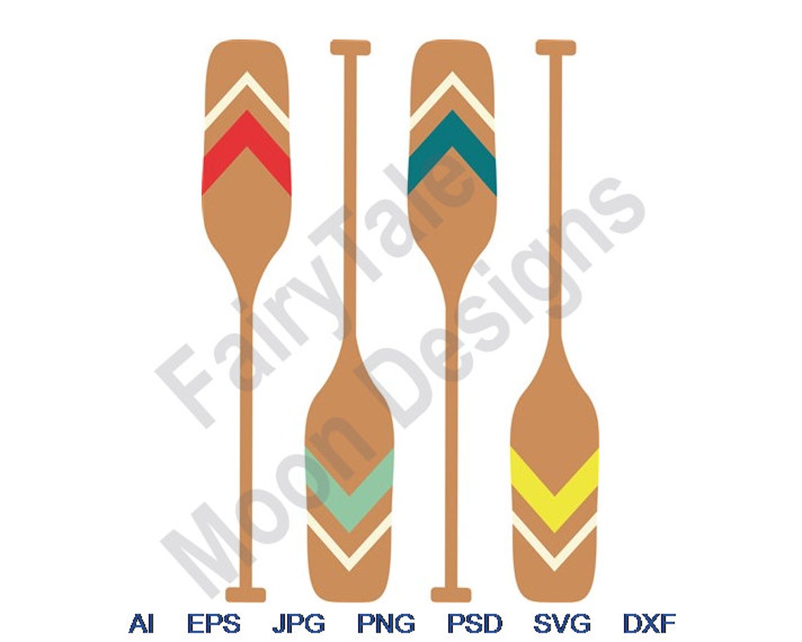 Rowing Oars - Svg, Dxf, Eps, Png, Jpg, Vector Art, Clipart, Cut File ...