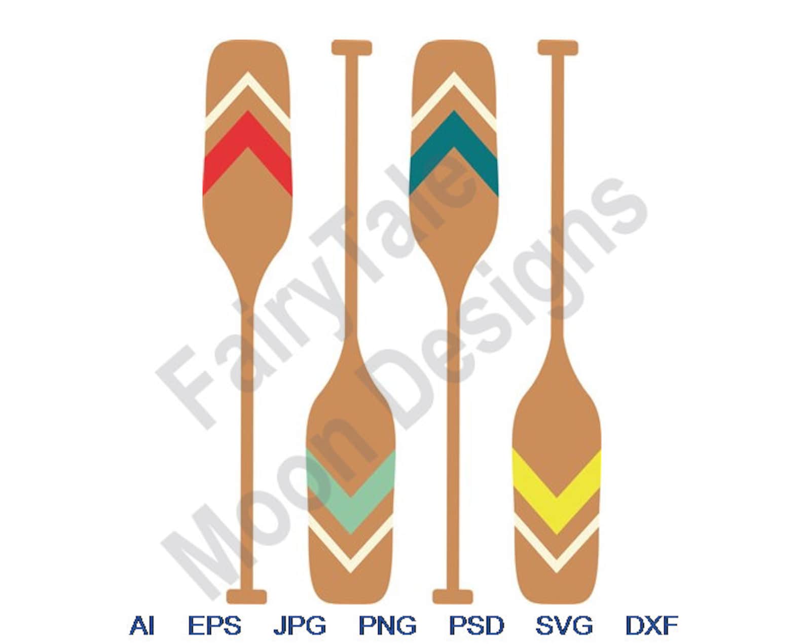 Rowing Oars - Svg, Dxf, Eps, Png, Jpg, Vector Art, Clipart, Cut File ...