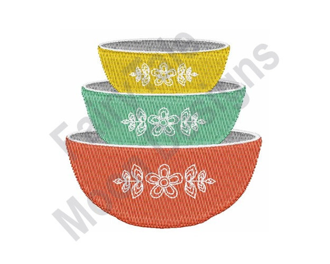 Mixing Bowls - Machine Embroidery Design, Kitchen Mixing Bowls ...