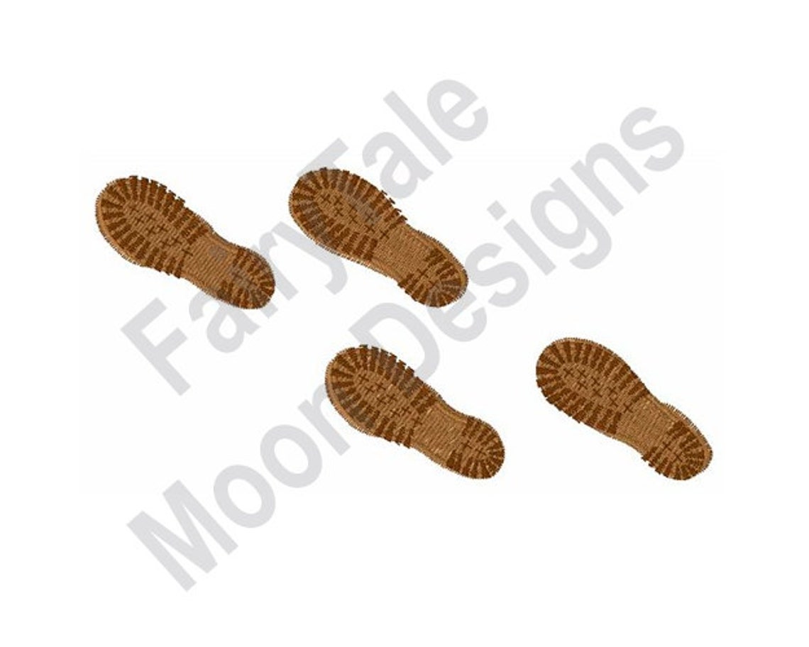 Boot Tracks Machine Embroidery Design Footprint Tracks | Etsy