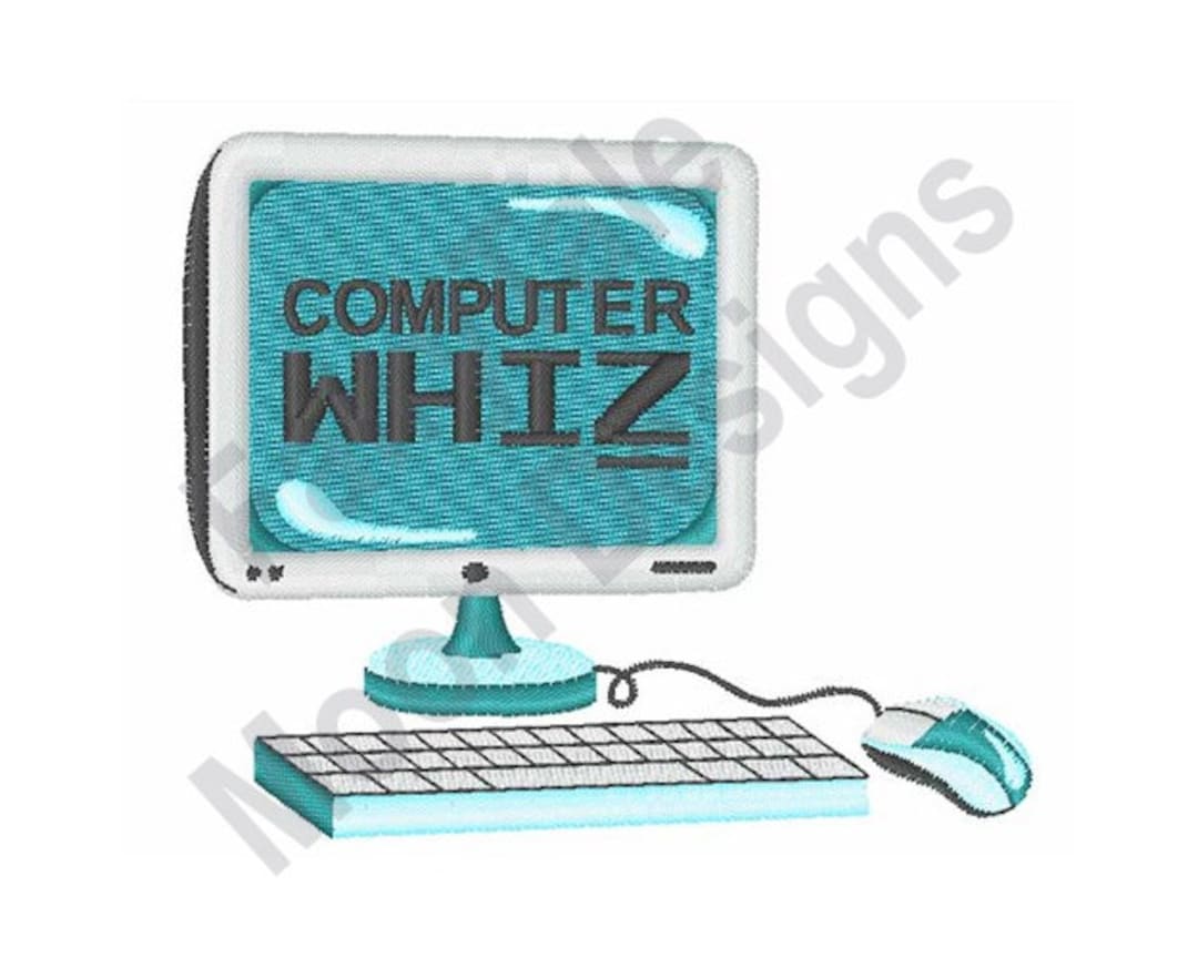 Computer Whiz - Machine Embroidery Design, Computer Monitor Embroidery ...