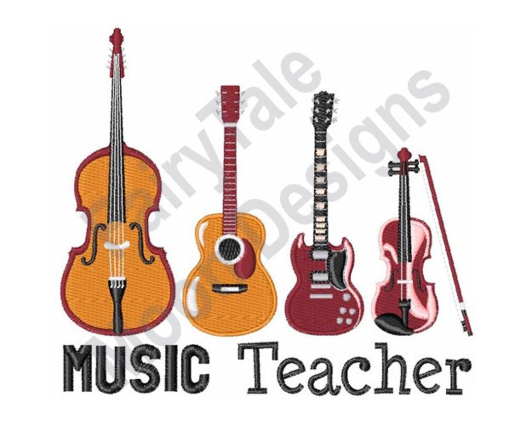 Music Teacher - Machine Embroidery Design, Musical Instruments ...