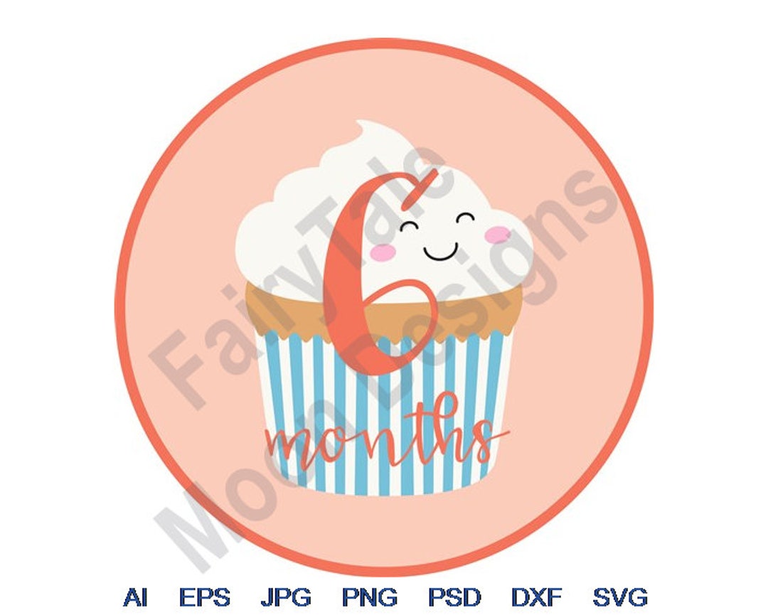 Six Months Baby Svg, Dxf, Eps, Png, Jpg, Vector Art, Clipart, Cut File ...