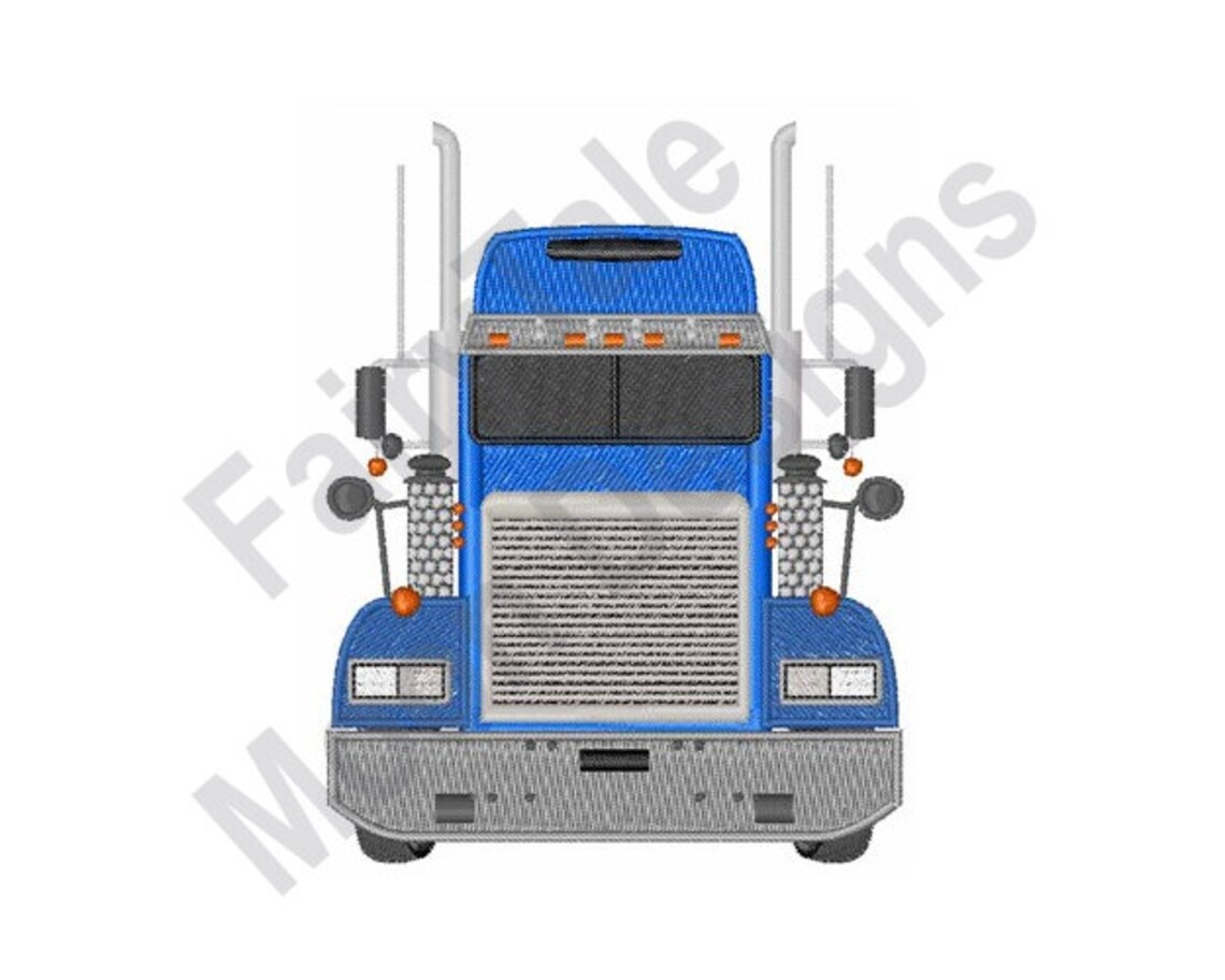 Semi Truck - Machine Embroidery Design, Tractor Trailer Truck ...