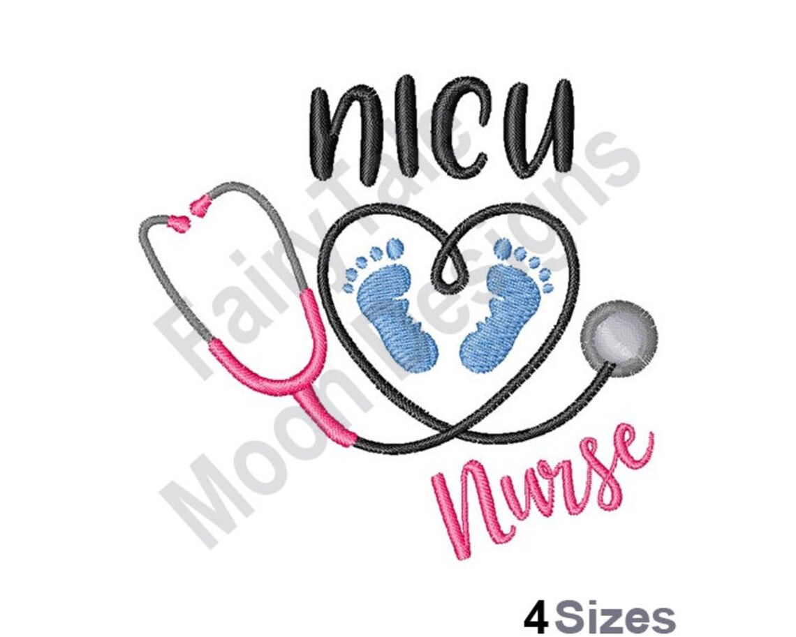 NICU Nurse - Machine Embroidery Design, Neonatal Nurse Embroidery, RN ...