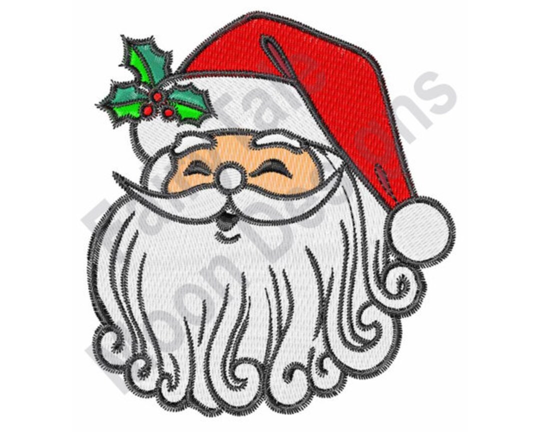 Santa Claus - Machine Embroidery Design, Christmas Santa Head ...