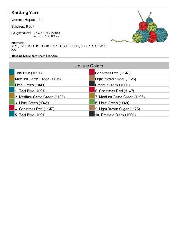 Knitting Yarn Machine Embroidery Design Yarn Balls - Etsy