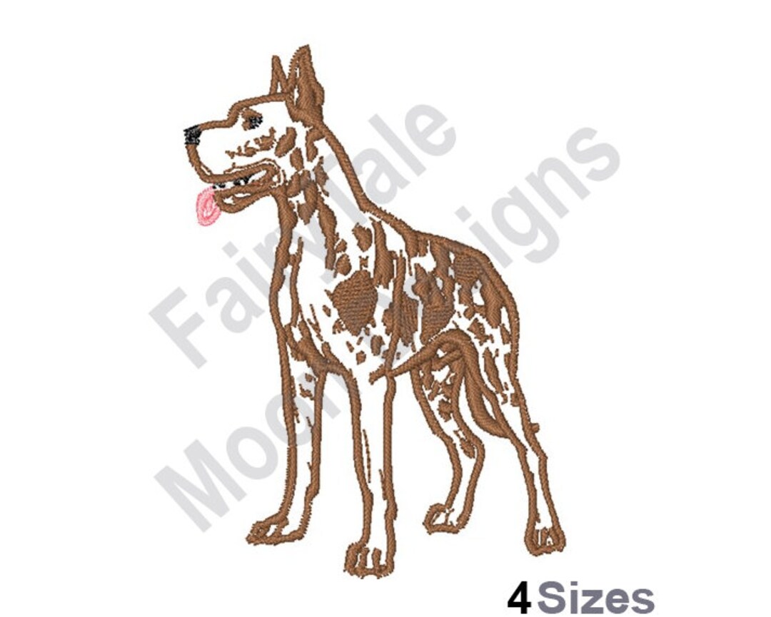 Great Dane Outline - Machine Embroidery Design, German Mastiff ...