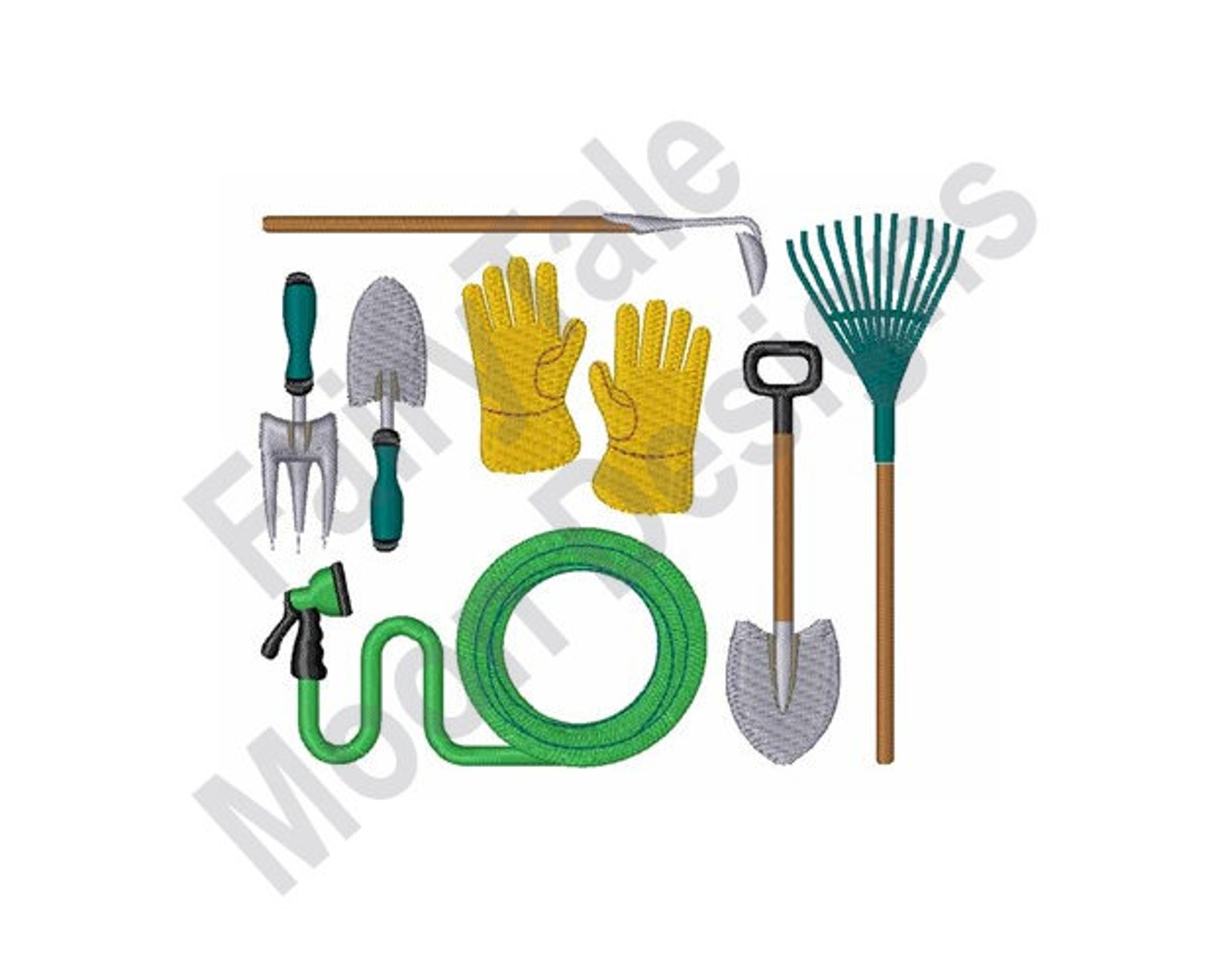 Landscaping Tools - Machine Embroidery Design, Gardening Embroidery ...