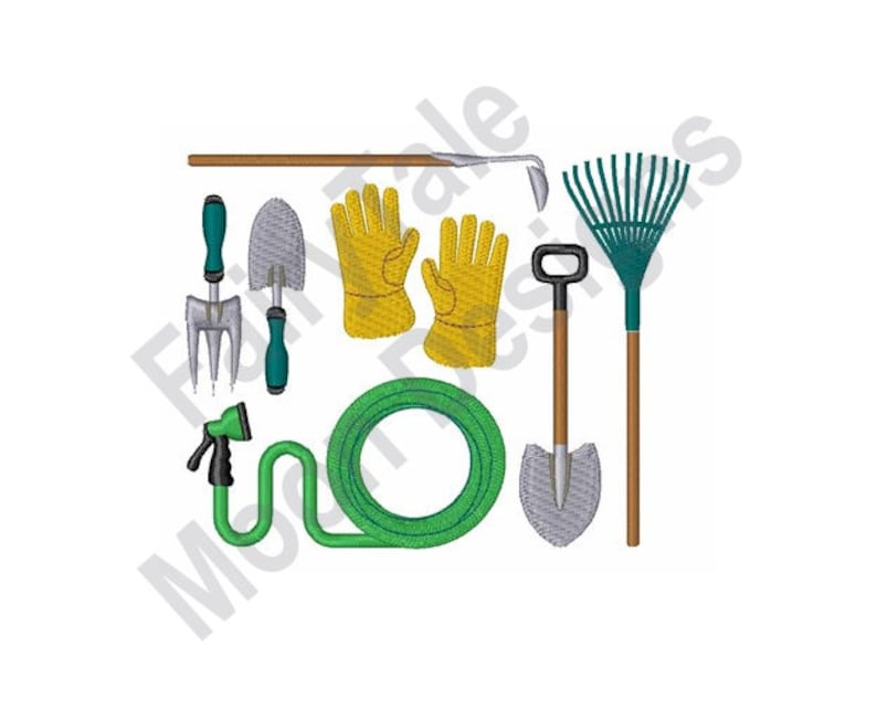 Landscaping Tools Machine Embroidery Design Gardening - Etsy