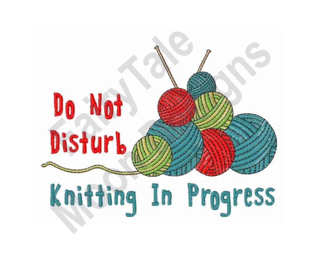 Knitting in Progress - Machine Embroidery Design, Knitting Yarn ...