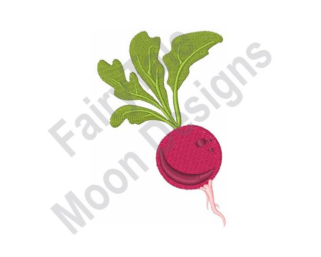 Fresh Radishes - Machine Embroidery Design, Red Radishes Embroidery ...