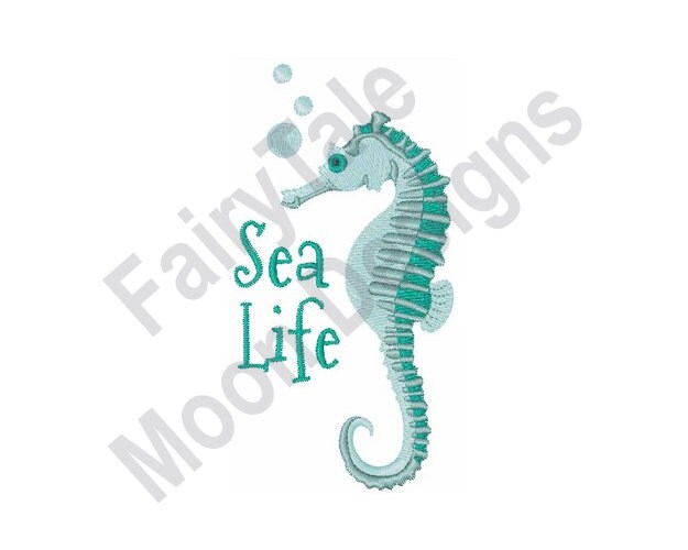Sea Life Machine Embroidery Design Seahorse Embroidery | Etsy